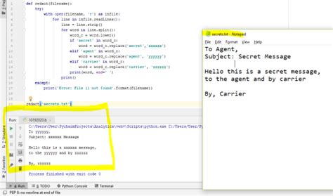 Write A Function Redact Takes As Input A File Name See Secrettxt