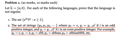 Solved Problem 2 20 Marks 10 Marks Each Let Σ Ab For