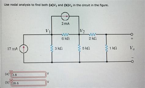 solved find vo in the network in the figure using mesh
