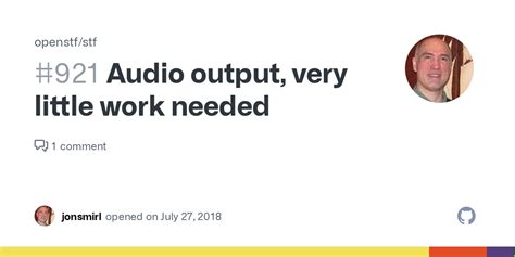 audio output very little work needed · issue 921 · openstf stf · github