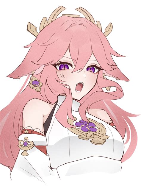Yae Miko Genshin Impact Drawn By Nyamo Lv Danbooru