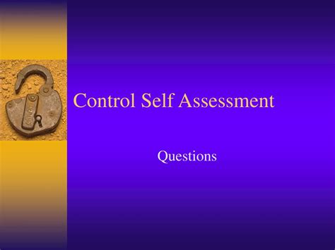 Ppt Control Self Assessment Powerpoint Presentation Free Download