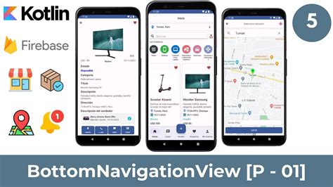 05 Bottomnavigationview P 01 App Tipo Marketplace De Facebook Youtube