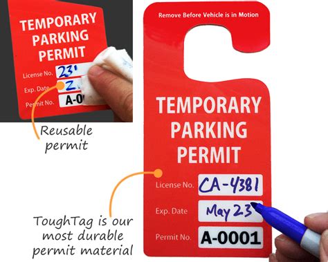 Temporary Parking Pass Template