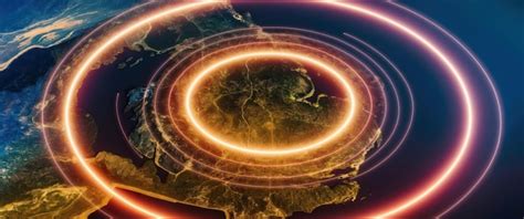 Abstract Landscape Inspired By Satellite Imagery Showcasing Vibrant Dynamic Patterns Premium