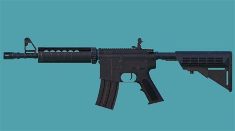 3d Model Colt M4 Sopmod 1 Vr Ar Low Poly Cgtrader