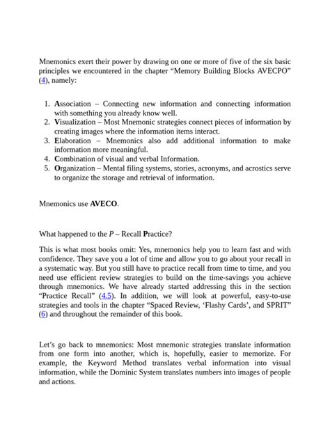mnemonics pdf