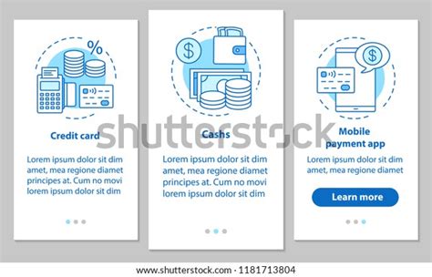 Banking Onboarding Mobile App Page Screen Stock Vector Royalty Free 1181713804 Shutterstock