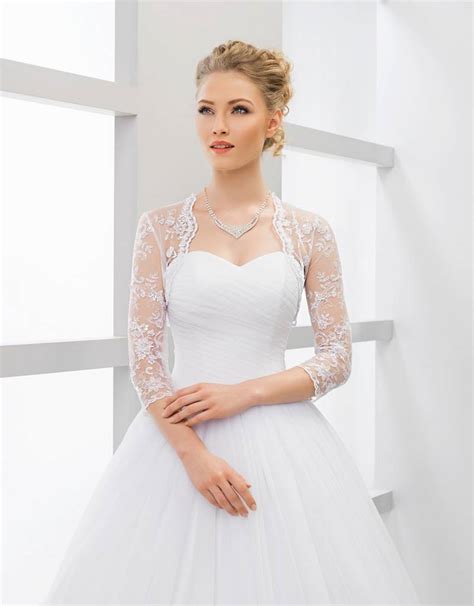 Edler Brautbolero Aus Spitze Mit Pailletten Für Hochzeit Brautkontor