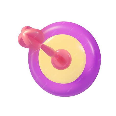 Premium Vector 3d Dart Arrow Hit The Center Of Target