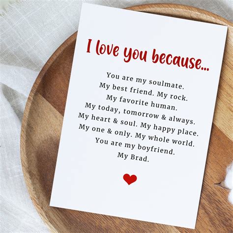 I Love You Because Husband Birthday Card Romantic Message T For Him