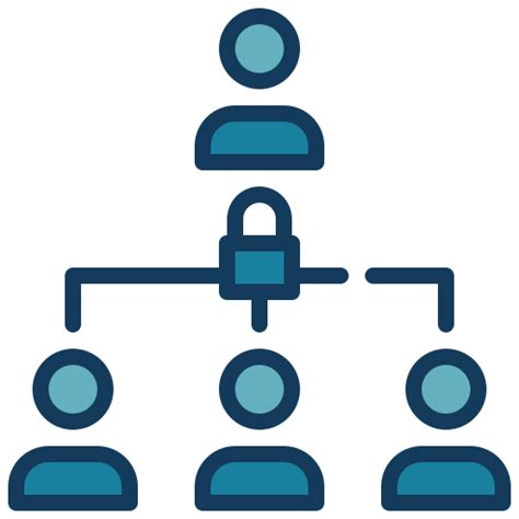 Organization Flow Chart Lock Key Employee Icon Download On