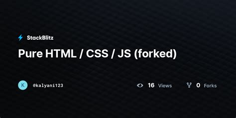 Pure Html Css Js Forked Stackblitz