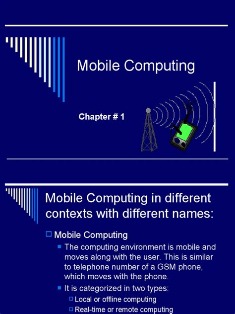 Mobile Computing Chapter 1 Pdf Computer Network Mobile Phones