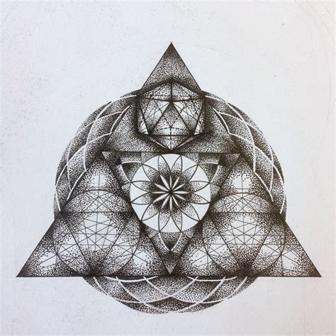 Dotwork Geometry Geometrie Tattoo Tattoo Unterschenkel Geometrische Muster