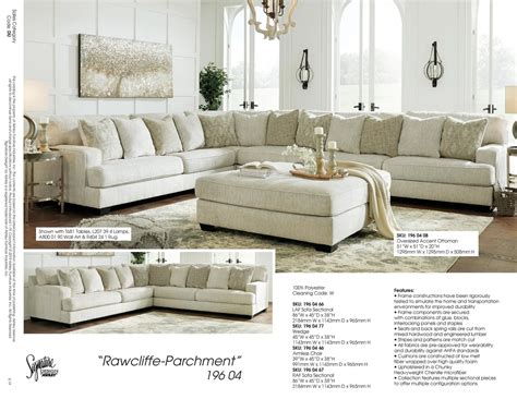 Signature Design By Ashley Rawcliffe Fabric 3 Pc Sectional 1960466 196 American Furniture Of