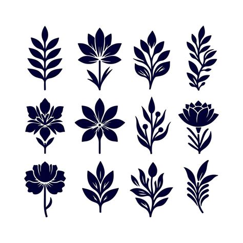 Outline Flower Set For Artistic Designs 47444753 Vector Art At Vecteezy