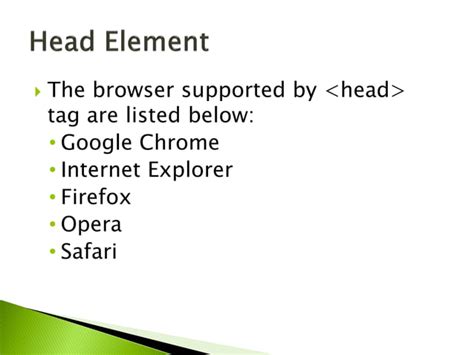 Html Head Section Elements Pdf