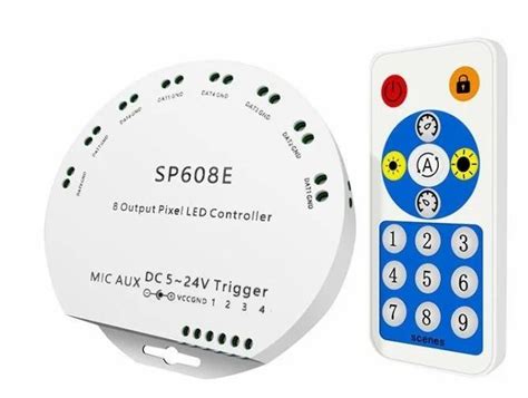 Sp608e Spi Led Music Controller 8 Output Compatible Bluetooth App Rf Remote At ₹ 2200 Piece