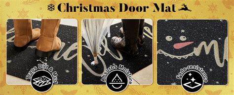 Tyuu Christmas Doormat Outdoor And Indoor Merry Christmas