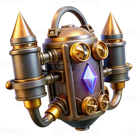 Serene Minimalist A Steampunk Jetpack With Intricate Brass Exclusive