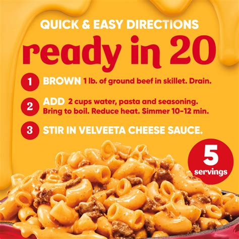Velveeta Skillets Ultimate Cheeseburger Mac One Pan Dinner Kit Same Day