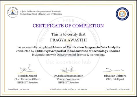 Pragya Awasthi On Linkedin Dataanalytics Iitroorkee Lifelonglearning Datadriven 11 Comments