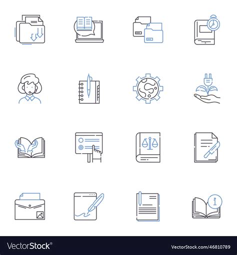Graphic Design Line Icons Collection Composition Vector Image