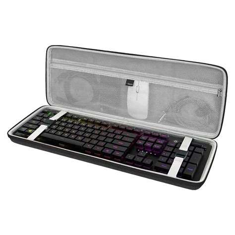 GEEKRIA Polyurethane Full Size Keyboard Case Hard Shell Travel Carrying Bag For Key Computer