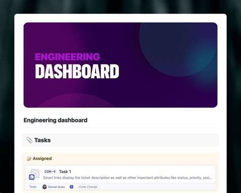 Engineering Dashboard Free Craft Template