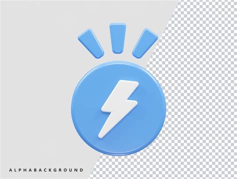Premium Psd Lighting Icon Energy 3d Rendering Vector