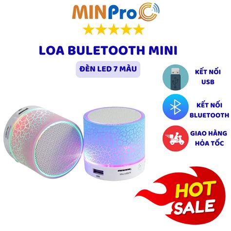 Loa Bluetooth Mini Kh Ng D Y Nghe Nh C C M Usb Th Nh A N Ng C N Led Ch Nh H Ng Minpro