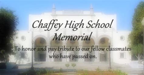 Chaffey High School Memorial Facebook