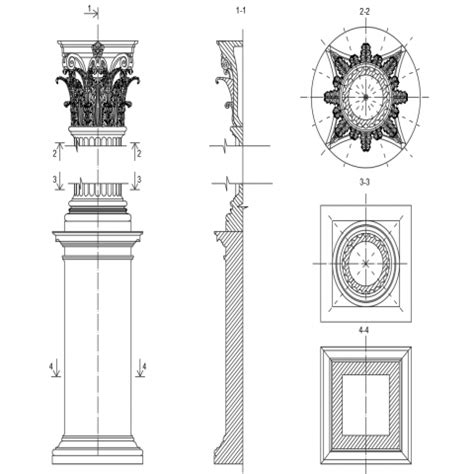 Column Detail Cad Drawing Cad Drawing Drawings Construction Drawings