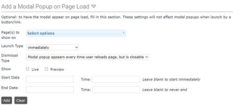 Modal Module Cms Support