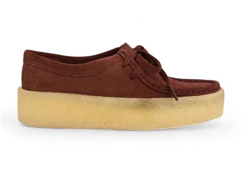 Clarks Originals Wallabee Cup Deep Red Suede Womens 261 77713 Us