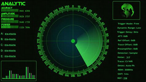 Searching Radar HUD Screen Animation Digital Technology Radar Screen Animated Stock