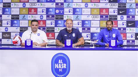 المؤتمر الصحفي التقديمي لمباراة النصر و بني ياس في دوري أدنوك للمحترفين