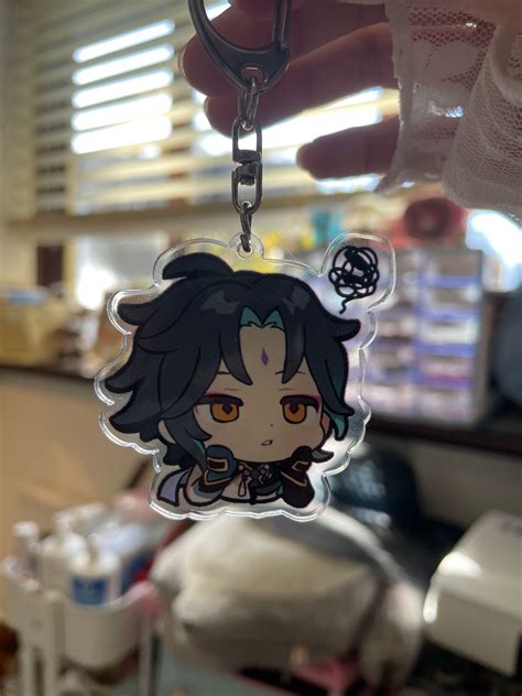 Xiao Acrylic Keychain 💚 Genshin Impact Hoyolab