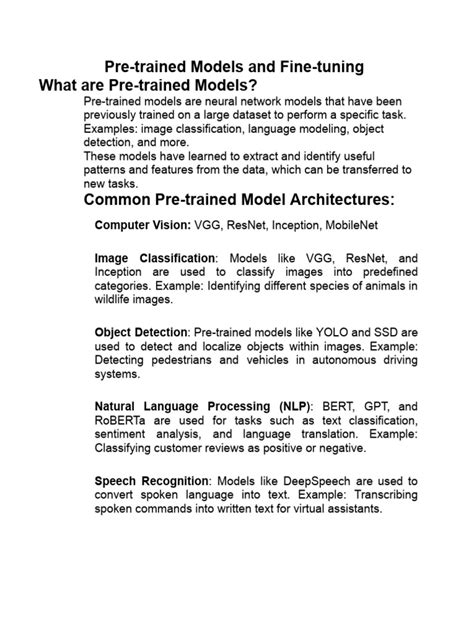 Ch 4 Pre Trained Models And Fine Tuning Pdf Computer Vision Learning