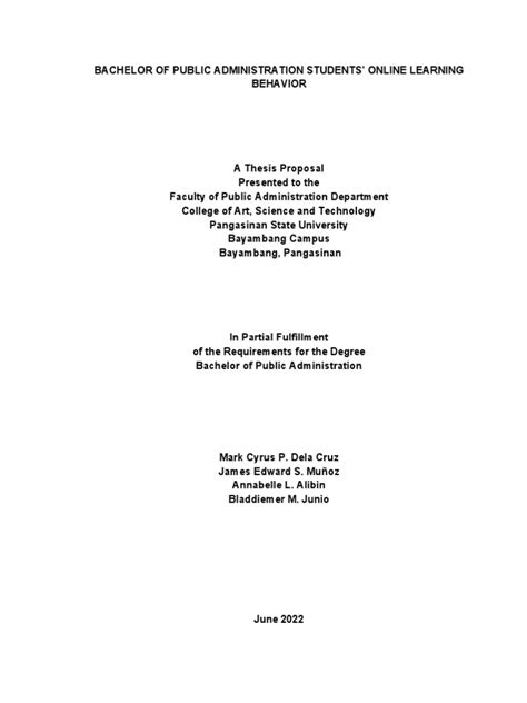 Thesis Cover Contents Pdf Thesis Science