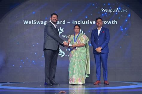 Received An Excellence Award Fromwelspun Living For Inclusive Growth