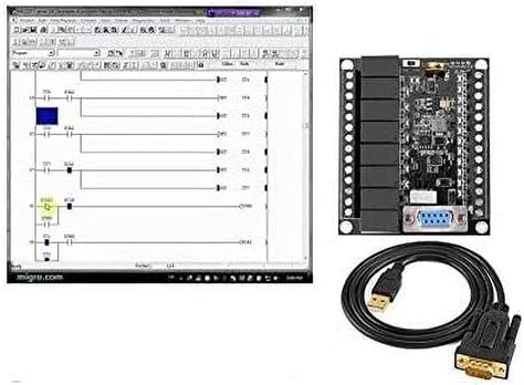 Plc Ladder Logic Controller 12 Dc Inputs 8 Relay Outputs 24v Black
