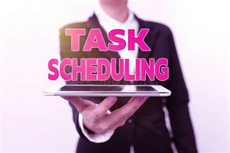 Inspiration Showing Sign Task Scheduling Concept Meaning The
