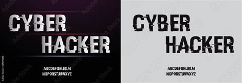 cyber hacker game sport movie alphabet font typography modern regular