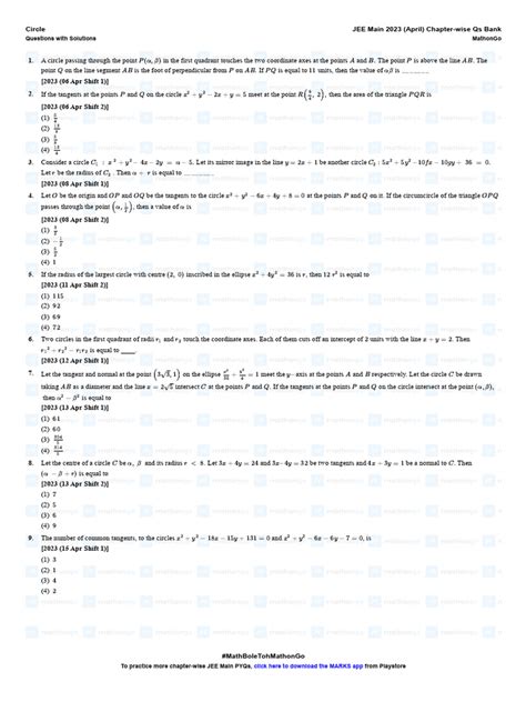 Iit Circle Pdf Circle Triangle