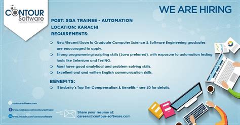 Contour Software On Linkedin We Are Looking For Sqa Trainee Automation Interested