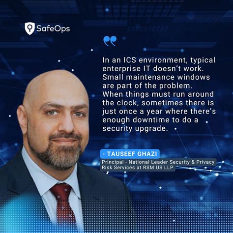 Tauseef Ghazi On Security Solutions For Ics Safeops Posted On The Topic Linkedin