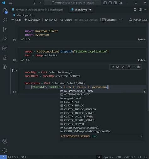 Solidworks Api How To Select All Points Engineering Solidworks Macro Python Scripting