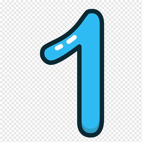 Цифра 1 голубая картинка на белом фоне